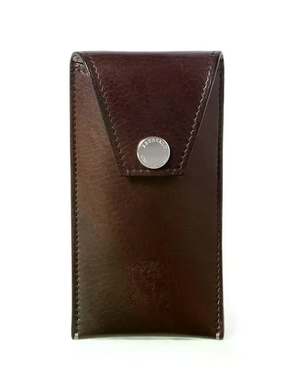 Brunello Cucinelli Grained Leather Watch Holder - Brown