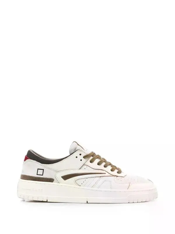 D.a.t.e. Torneo Lace-up Sneakers With Perforated Detailing - Neutrals