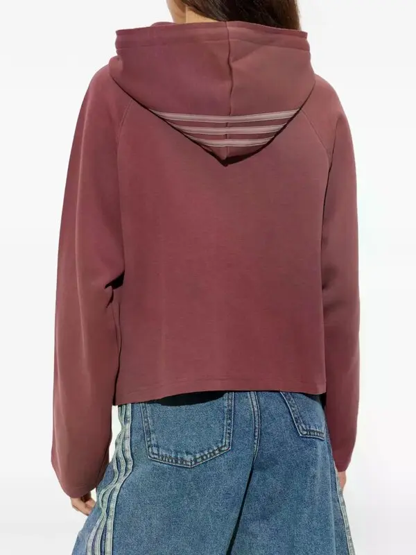 Adidas Logo-embroidered Side-stripe Hoodie