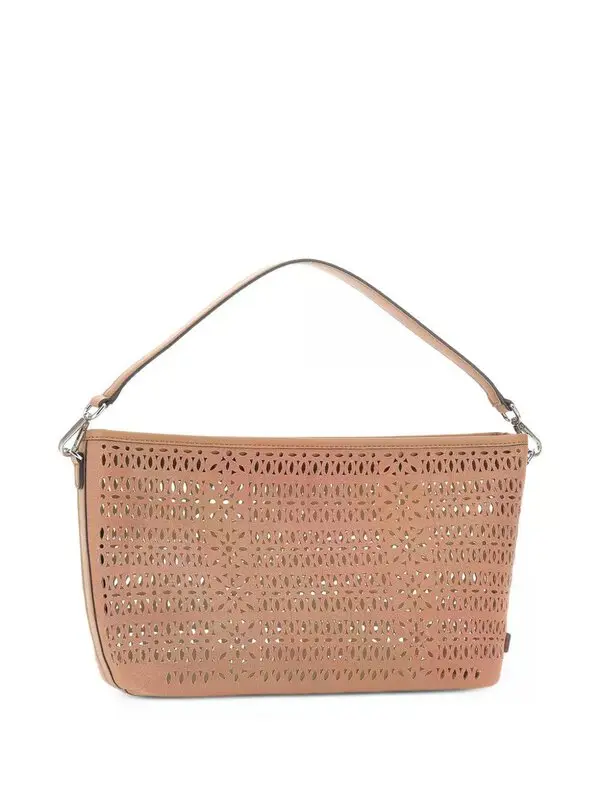 MARCELLA CLUB Perforated Canvas Shoulder Bag - Pink
