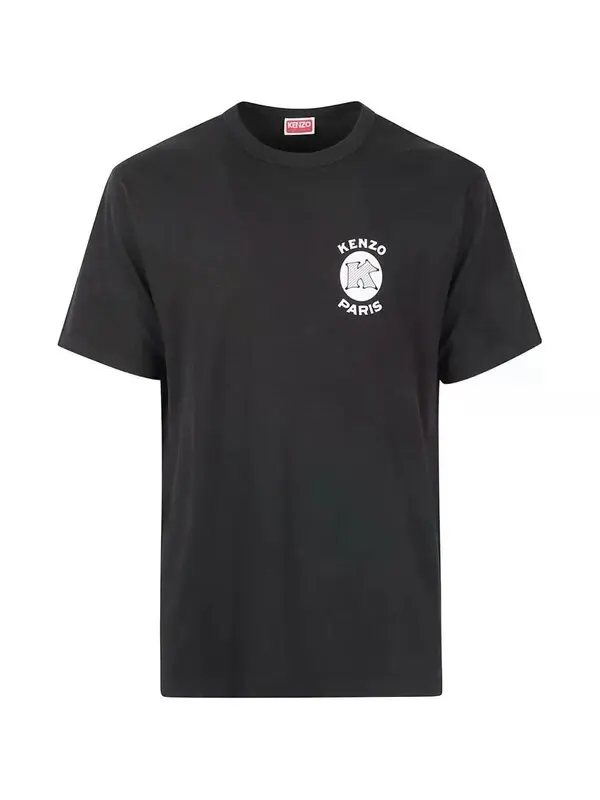 Kenzo Paris Emblem Logo-print T-shirt - Black