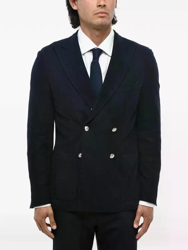 Corneliani Textured Double-breasted Blazer