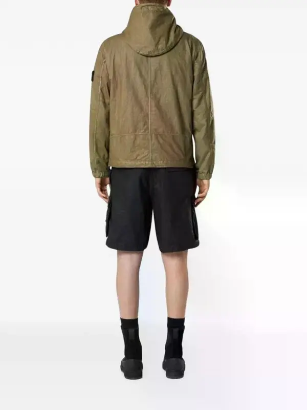 Stone Island Organic-look Nylon Panama-tc Hooded Jacket