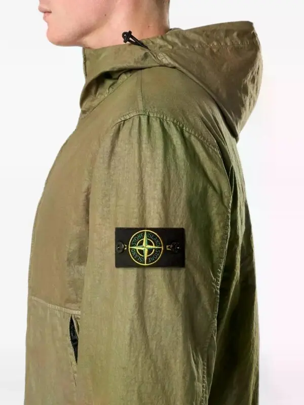Stone Island Organic-look Nylon Panama-tc Hooded Jacket