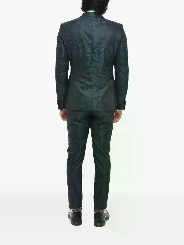 Corneliani Damask-pattern Satin-trim Suit