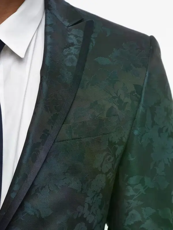 Corneliani Damask-pattern Satin-trim Suit