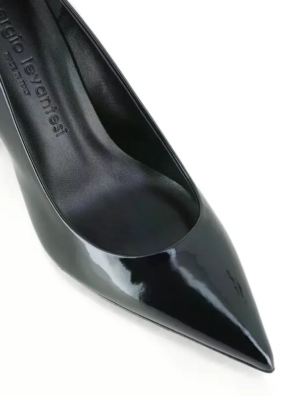 SERGIO LEVANTESI Patent-finish Pointed-toe Pumps