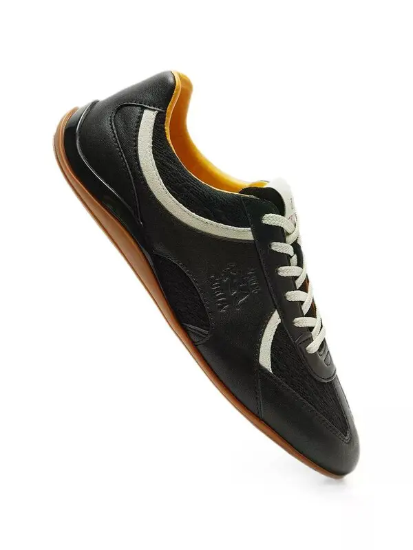 LILI CURIA Zola Open-knit Leather Sneakers