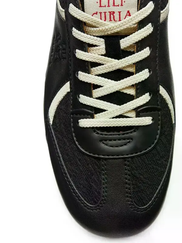 LILI CURIA Zola Open-knit Leather Sneakers
