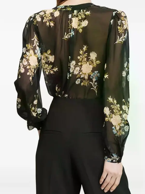 Veronica Beard Ashlynn Floral-print Blouse