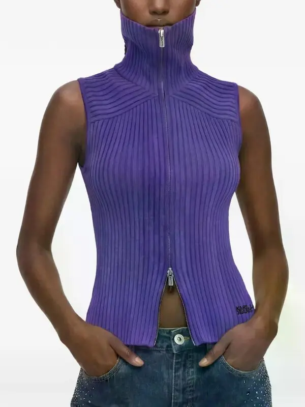 Karl Lagerfeld Zip Knit Vest