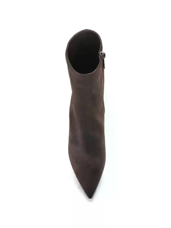 SERGIO LEVANTESI Pointed-toe Suede Ankle Boots