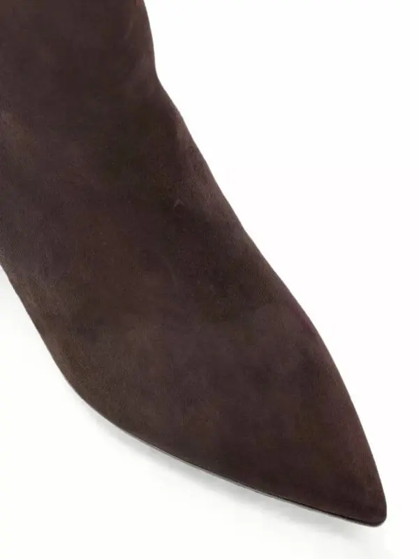 SERGIO LEVANTESI Pointed-toe Suede Ankle Boots