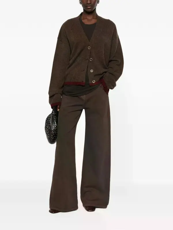 UMA WANG Frayed-edge Oversized Cardigan