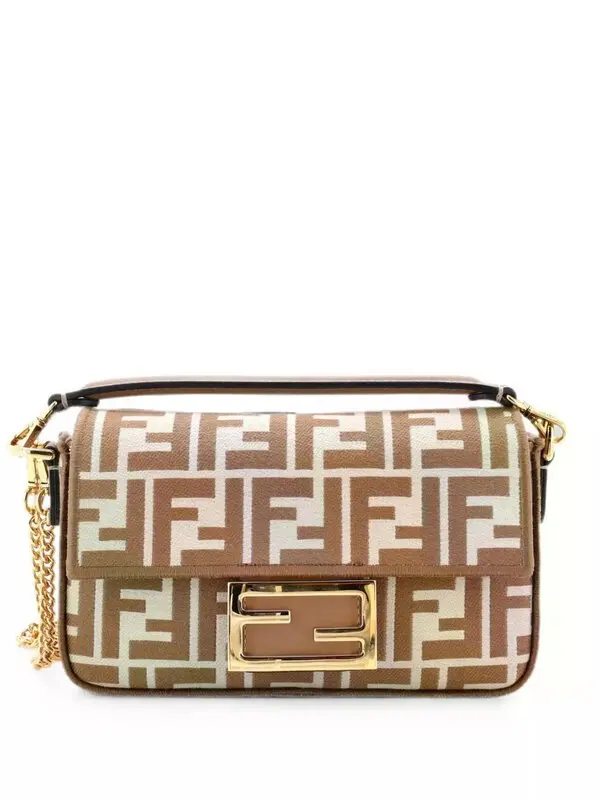 Fendi Baguette Nm Bag Zucca Canvas Mini Crossbody Bag