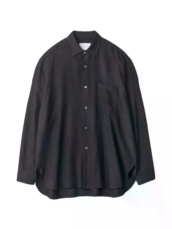 SSSTEIN Oversized Brushed Texture Shirt With Classic Collar