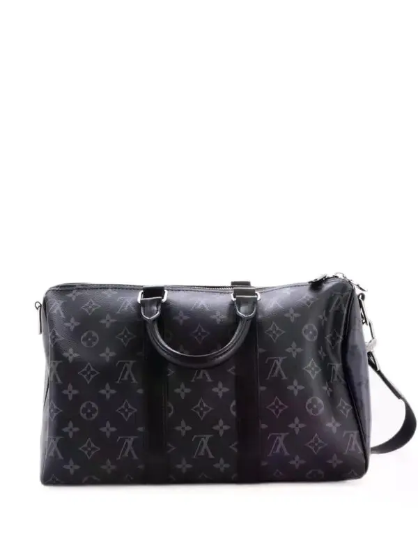 LOUIS VUITTON Keepall Bandouliere Bag Reverse Monogram Eclipse Canvas 35 Travel Bag