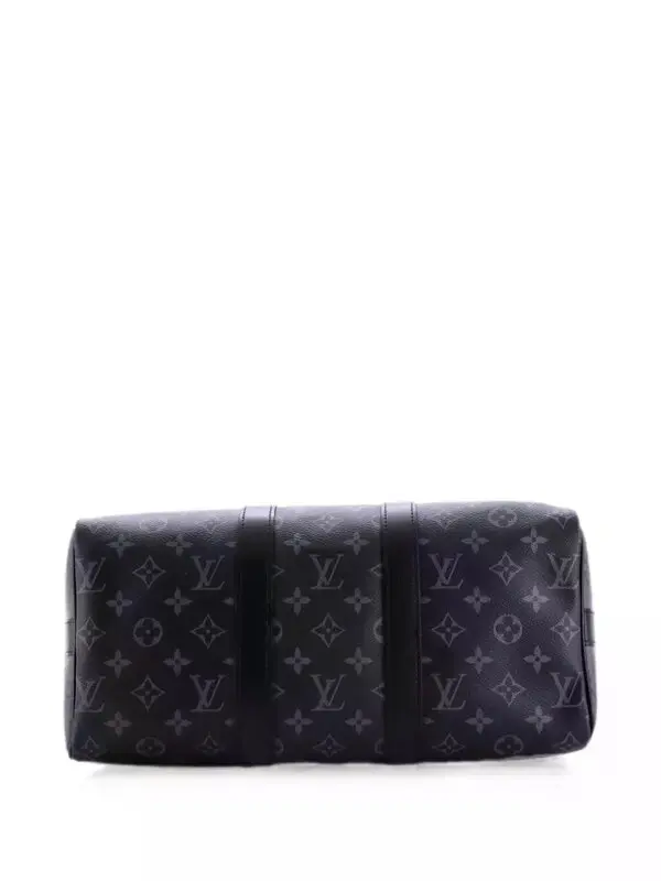 LOUIS VUITTON Keepall Bandouliere Bag Reverse Monogram Eclipse Canvas 35 Travel Bag