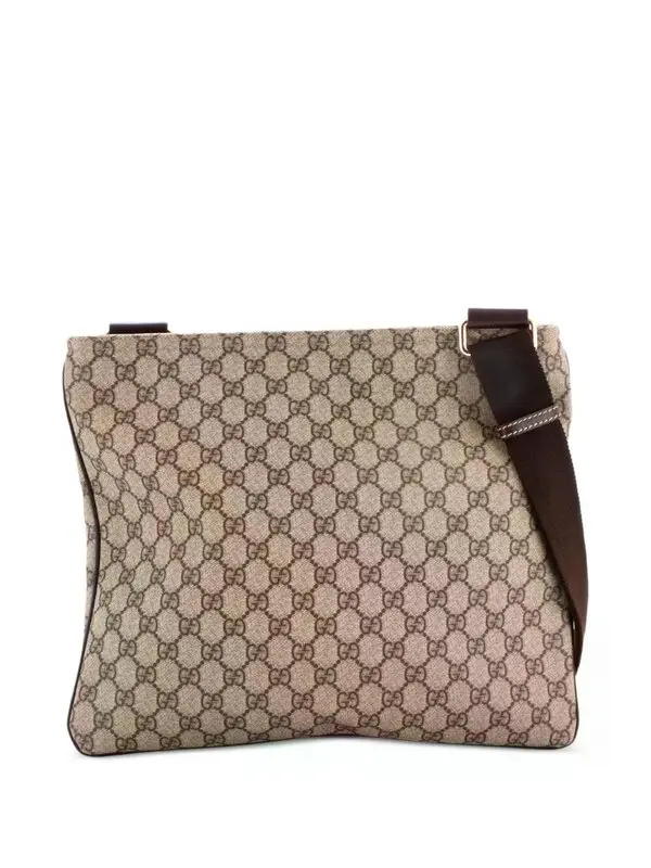 Gucci Gg Coated Canvas Zip Top Messenger Bag