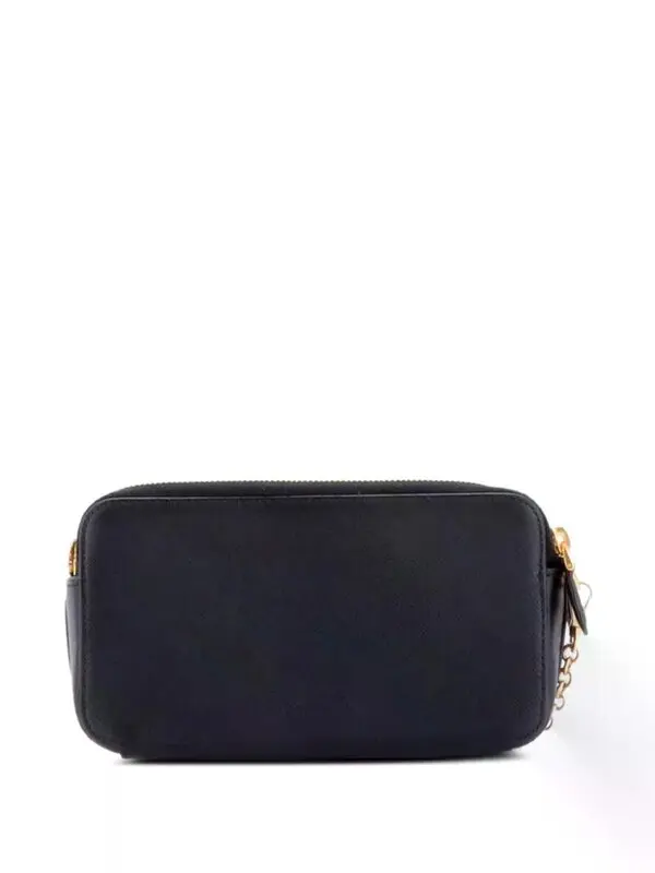 Prada Saffiano Leather Double Zip Wallet On Chain Mini Clutch Bag