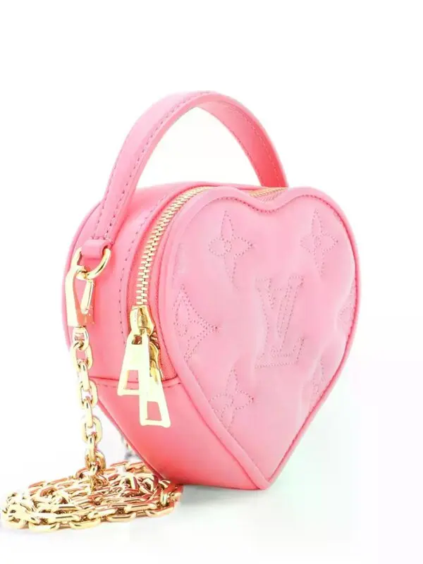 LOUIS VUITTON Pop My Heart Pouch Bag Bubblegram Leather Crossbody Bag - Pink