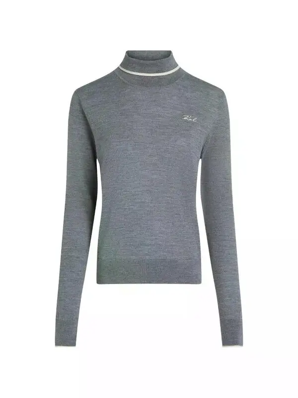 Karl Lagerfeld Wool Turtleneck Sweater