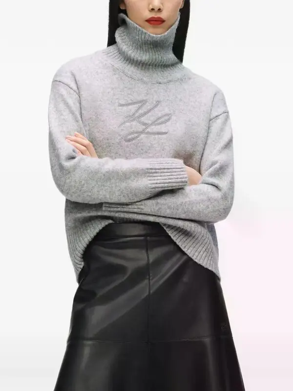 Karl Lagerfeld Soutache Turtleneck Sweater
