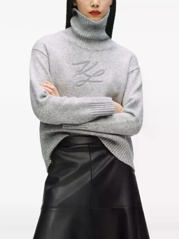 Karl Lagerfeld Soutache Turtleneck Sweater