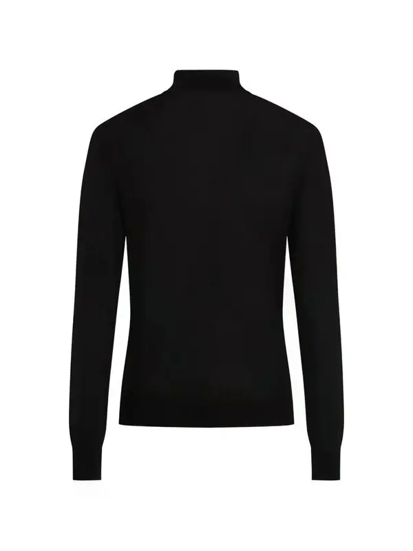 Karl Lagerfeld Monogram Wool Turtleneck Sweater