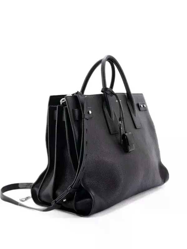 Saint Laurent Sac De Jour Souple Bag Leather Large Satchel - Black
