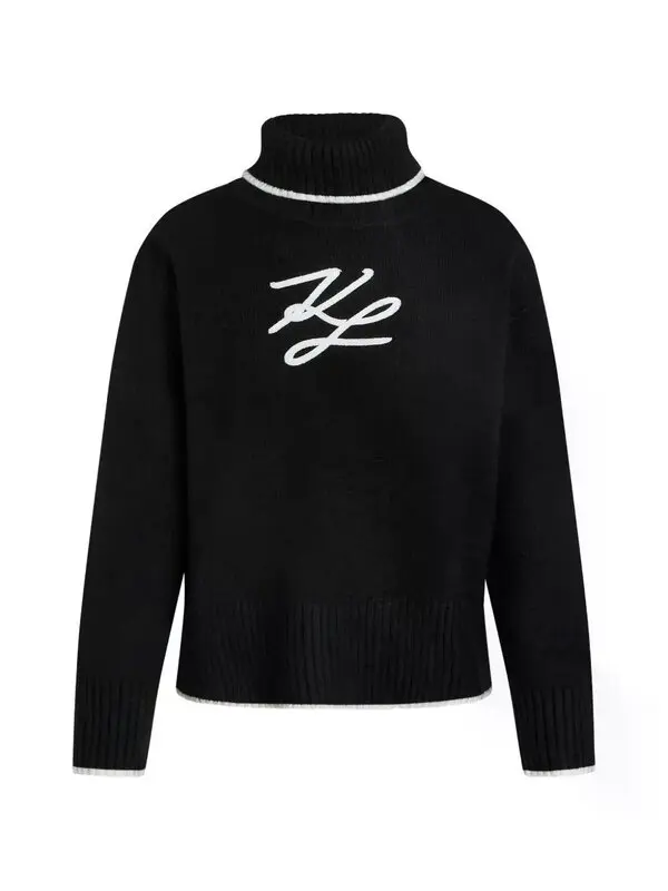 Karl Lagerfeld Soutache Turtleneck Sweater