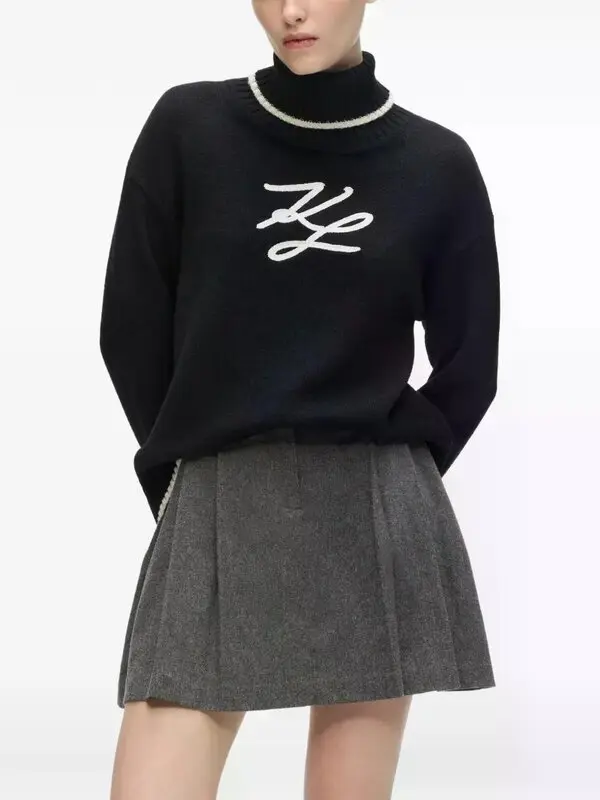 Karl Lagerfeld Soutache Turtleneck Sweater