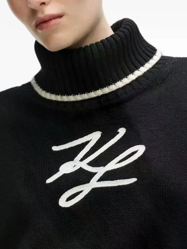 Karl Lagerfeld Soutache Turtleneck Sweater