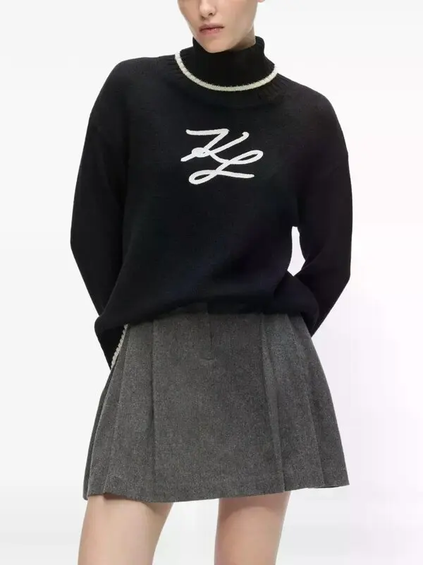 Karl Lagerfeld Soutache Turtleneck Sweater