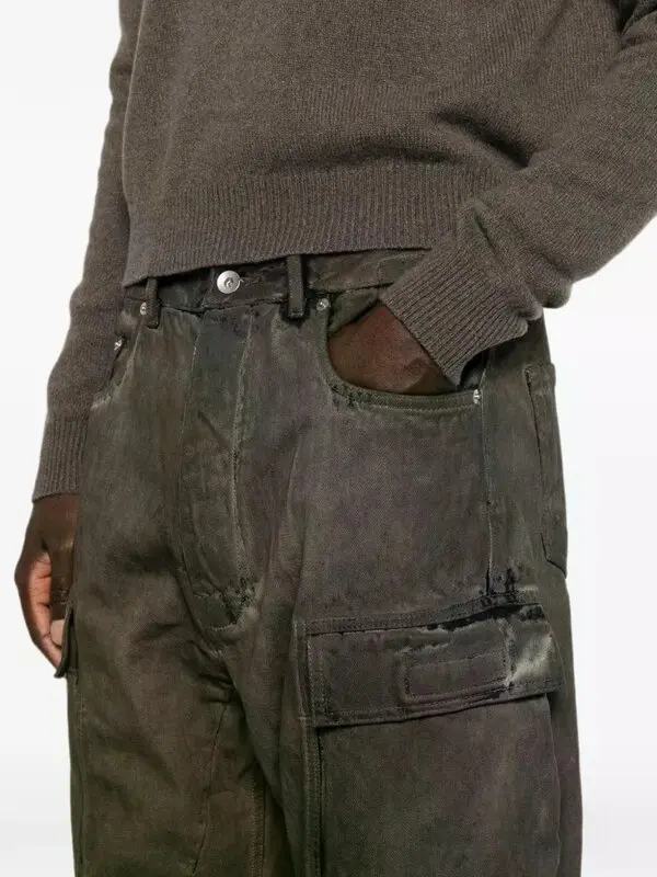 Rick Owens Belt-loop Faded-effect Jeans