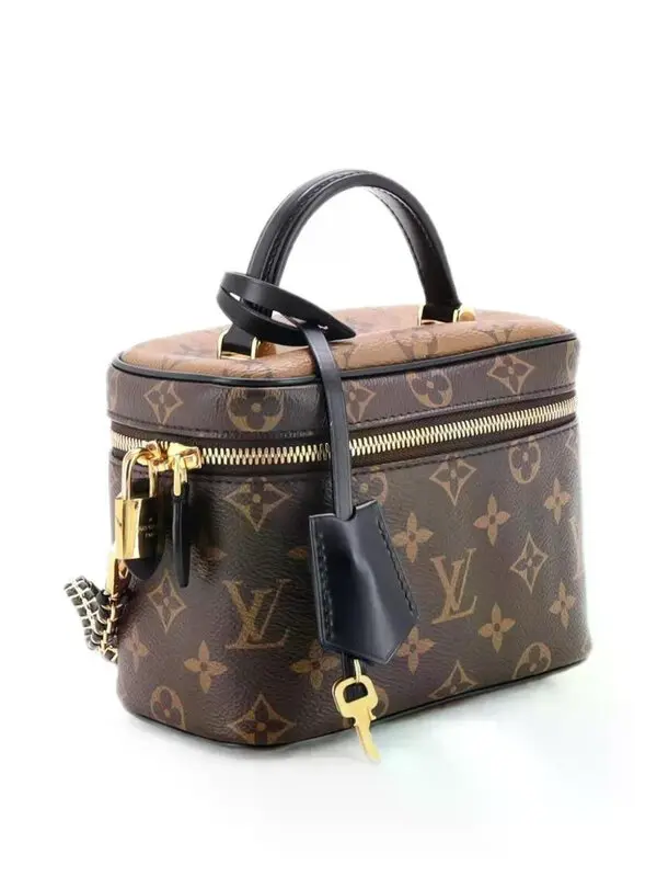 LOUIS VUITTON Vanity Handbag Reverse Monogram Canvas Pm Satchel