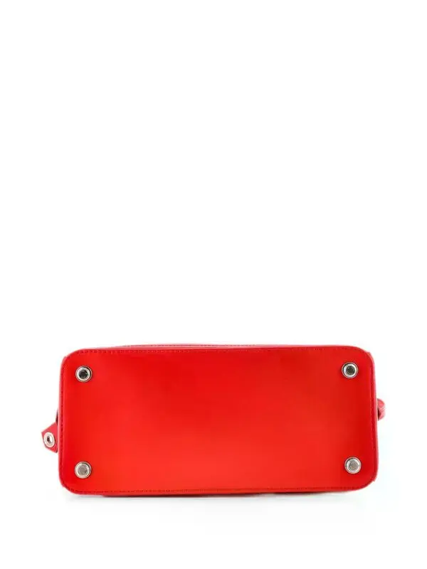 LOUIS VUITTON Monogram Canvas And Calfskin Dora Pm Satchel - Red