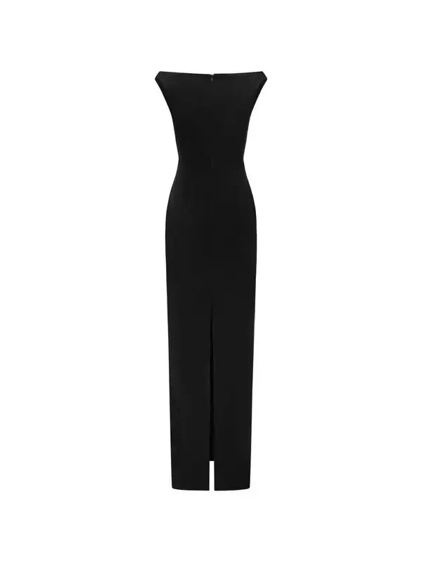Alex Perry Off-shoulder V-neck Maxi Dress With Slit Detail