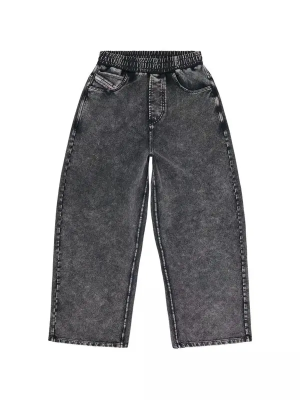 DIESEL® Sweatpants With Denim Effect - Grey