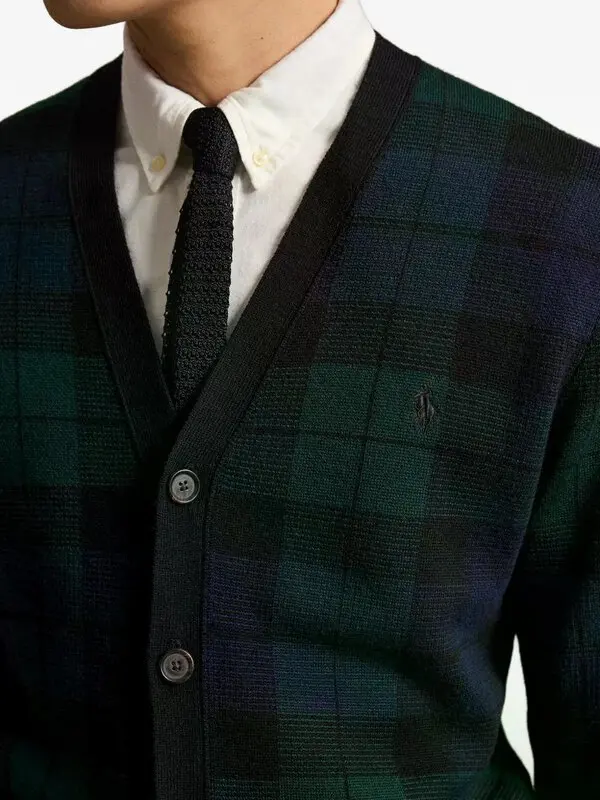 Polo Ralph Lauren Blackwatch Check V-neck Cardigan