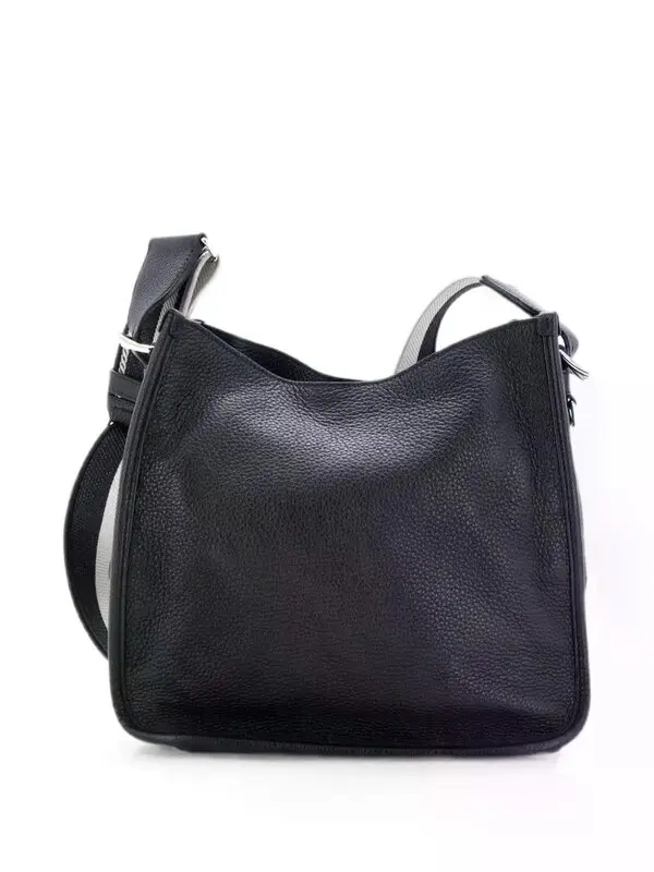 Prada Logo Strap Leather Medium Hobo Bag