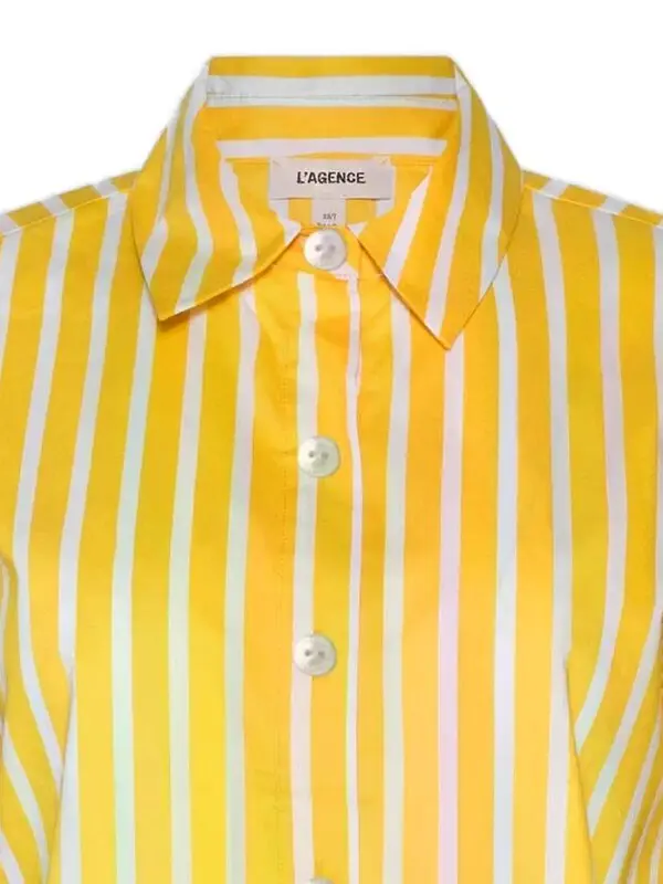 L'Agence Cosette Cropped Striped Shirt