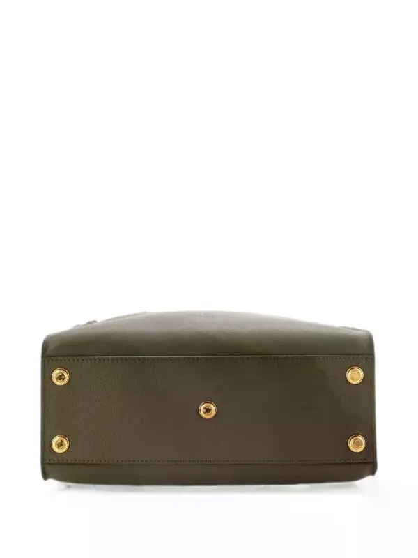 LOUIS VUITTON On My Side Leather With Monogram Canvas Mm Tote Bag - Brown
