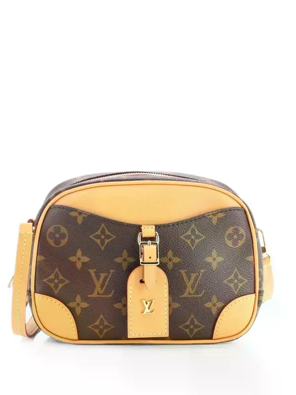 LOUIS VUITTON Deauville Handbag Monogram Canvas Mini Crossbody Bag - Brown