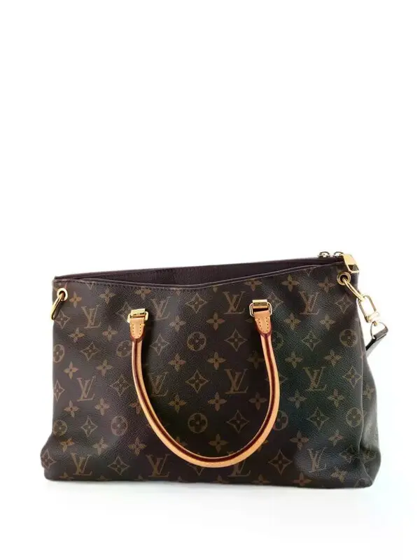 LOUIS VUITTON Monogram Canvas Pallas Tote Shoulder Bag - Purple