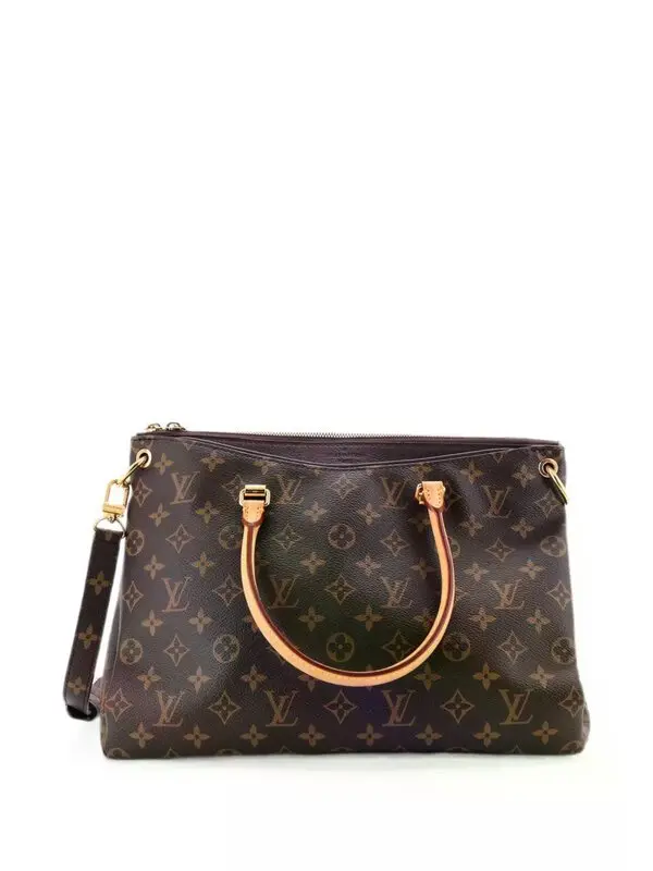 LOUIS VUITTON Monogram Canvas Pallas Tote Shoulder Bag - Purple