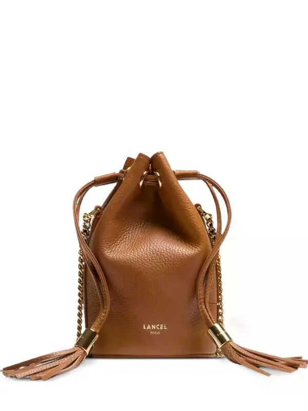 LANCEL Bucket Bag With Chain Strap And Tassel Detail - Black
