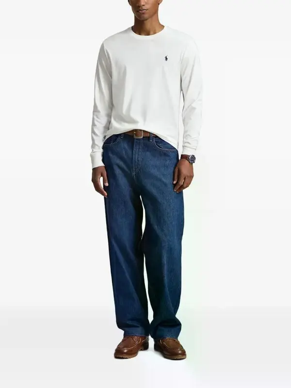 Polo Ralph Lauren Embroidered-logo Long-sleeve T-shirt - White