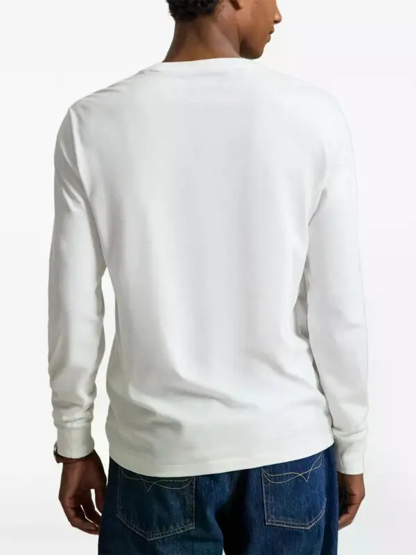 Polo Ralph Lauren Embroidered-logo Long-sleeve T-shirt - White