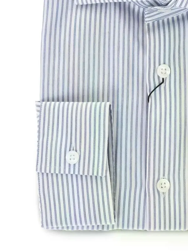 Corneliani Awning-stripe French-collar Shirt